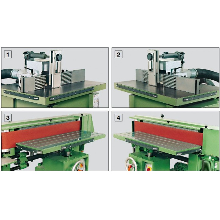 Rails de fixation AIGNER. Fraisage et protection pour machines à bois